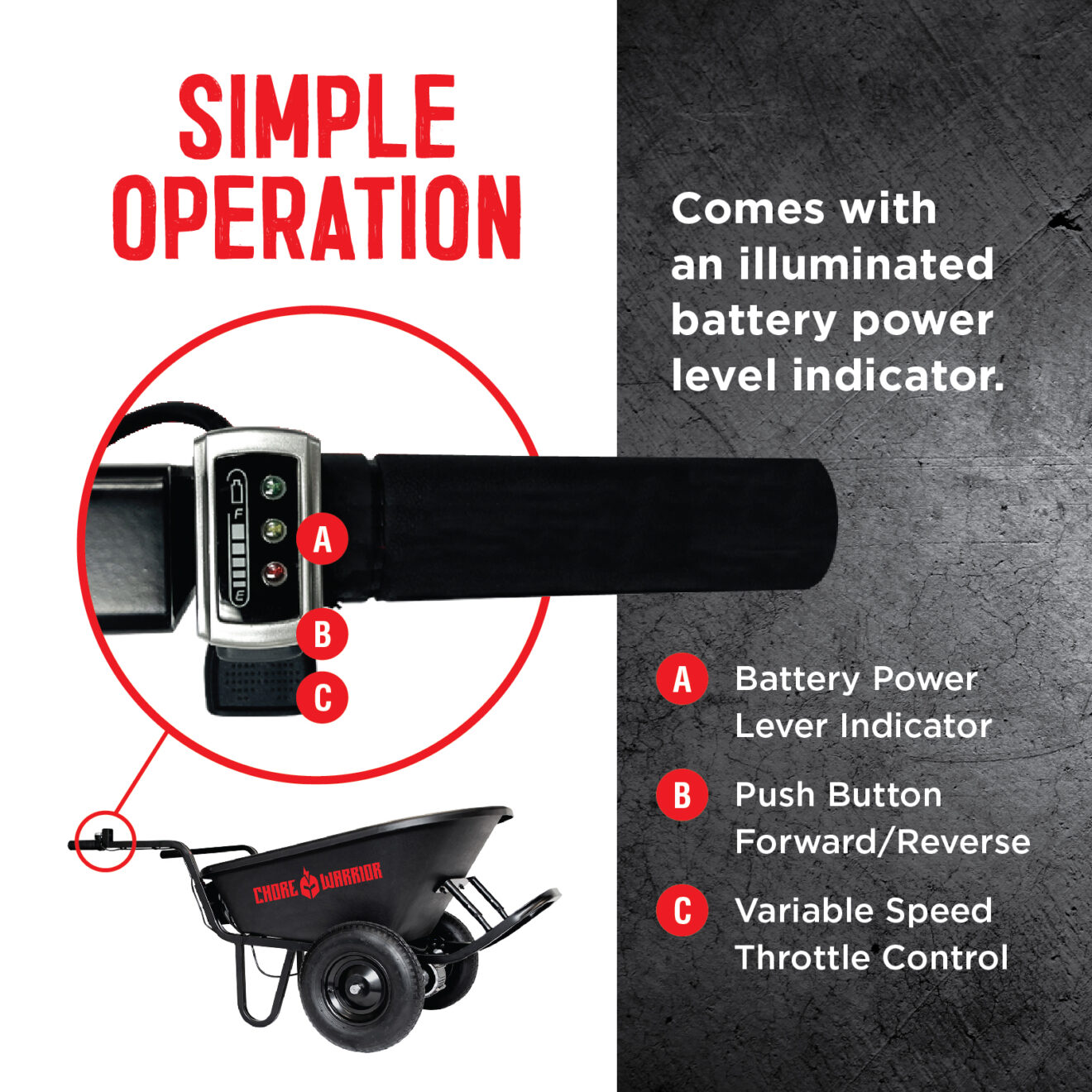 Chore Warrior Wheelbarrow | Electric Wheelbarrow